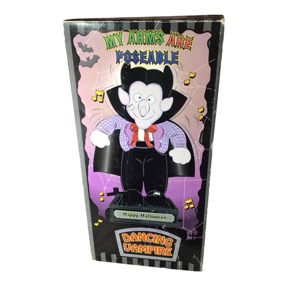 None | Holiday | Vintage Dancing Vampire Halloween Black And Purple ...